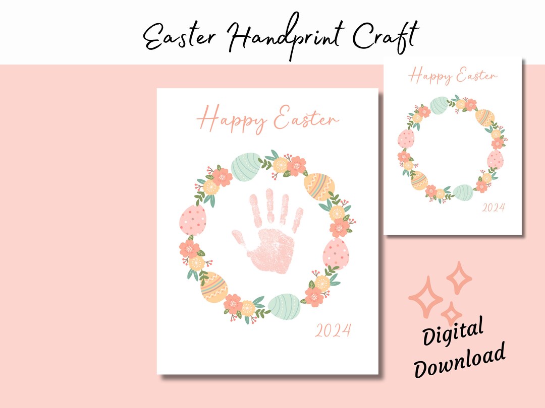 Easter Handprint Craft for Kids Baby Toddler or Preschooler for Home ...