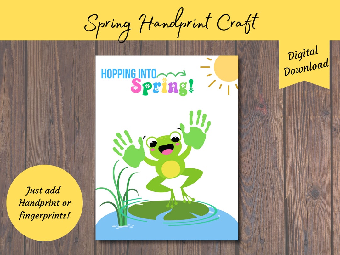 Spring Kids Handprint or Fingerprint Craft Activity Printable | Welcome ...