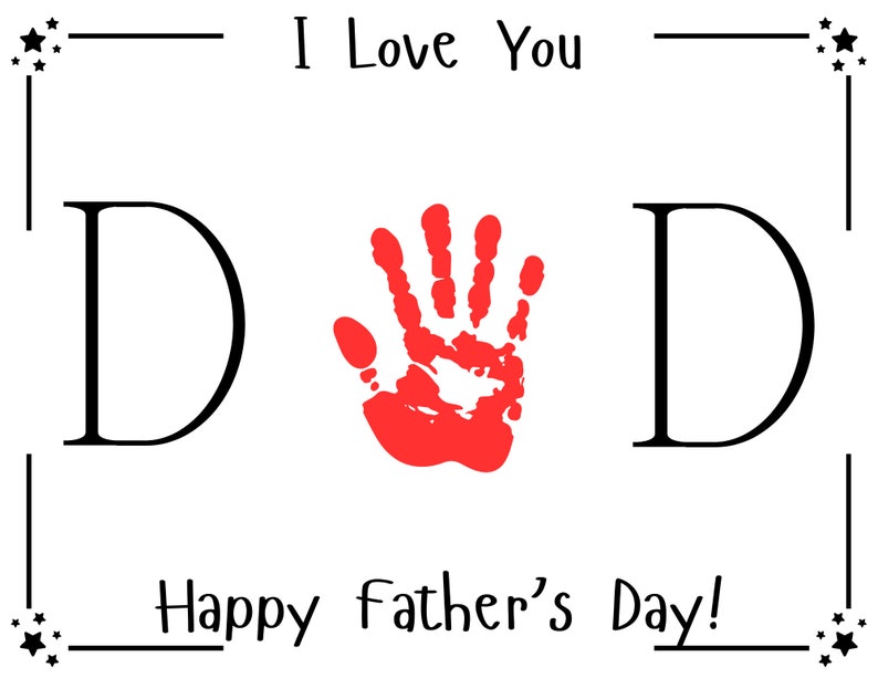 Father's Day Best Dad Handprint Craft Gift for Dad | Activity for Baby ...