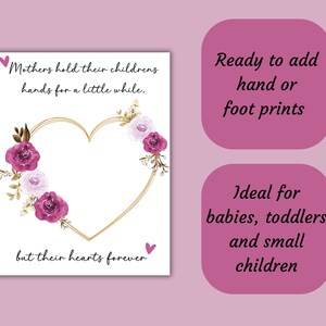 Mothers Day Kids Handprint Craft Printable Gift for Mom From Baby ...