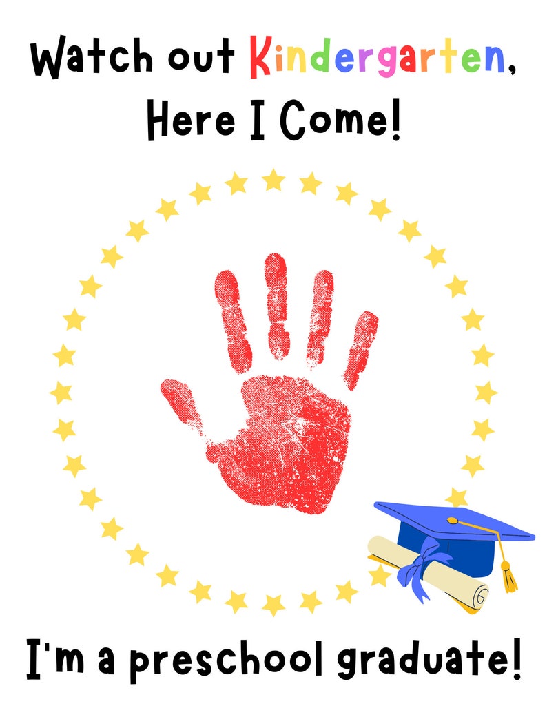 Preschool Graduation Handprint Craft Teacher Resource or Homeschool ...