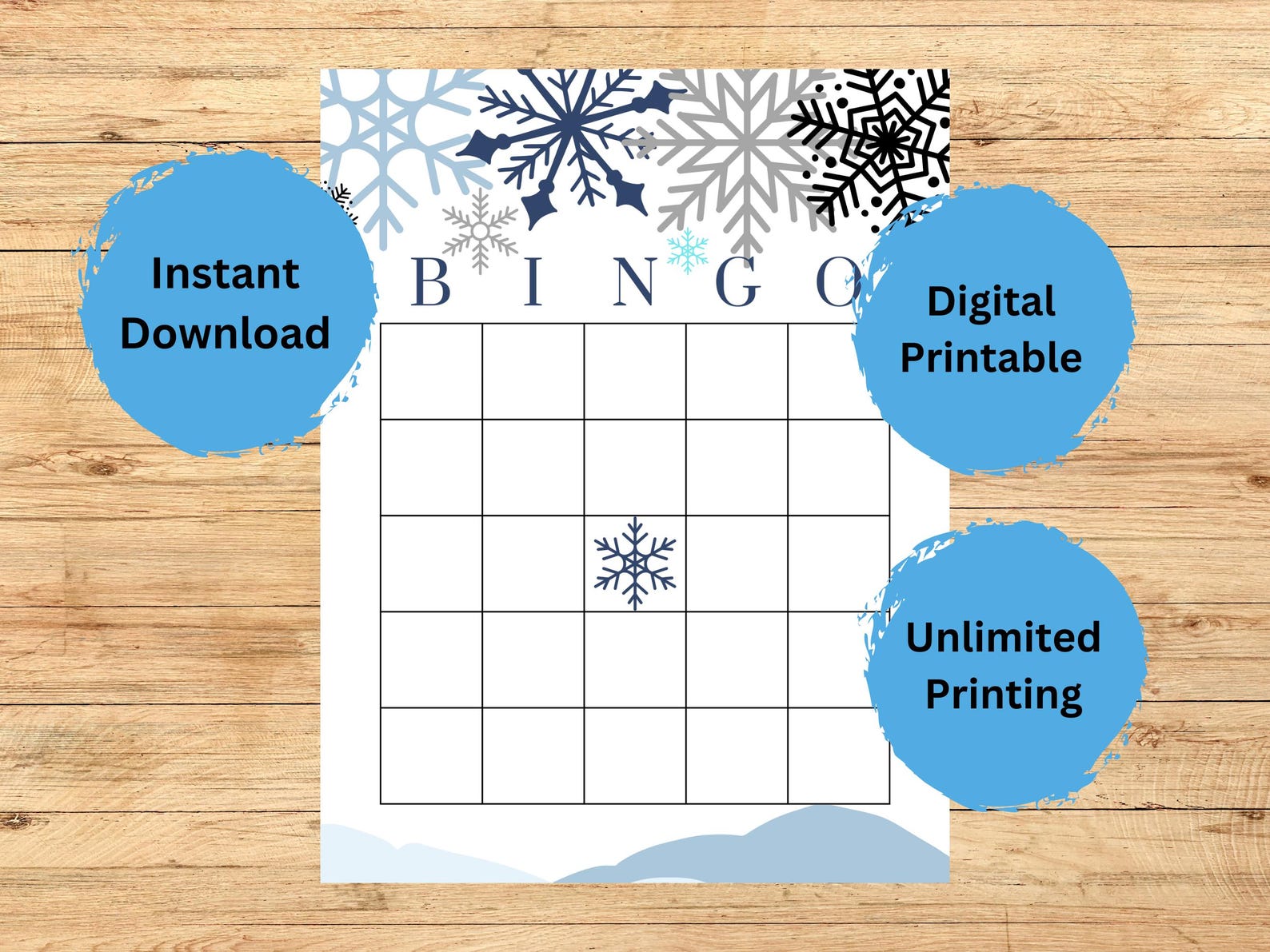 Winter Snow Bingo Printable for Holiday Group Gathering - Easy ...