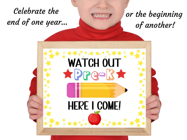 Pre-k Back to School Printable Sign: Photo Prop (digital Download) - Etsy