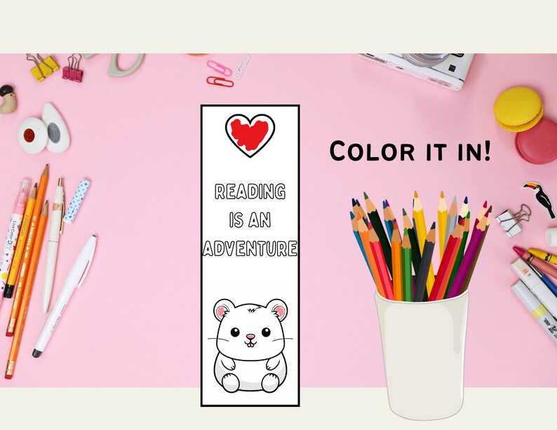 Kids Squish Stuffie Printable Coloring Bookmarks Set of 4 Cute ...