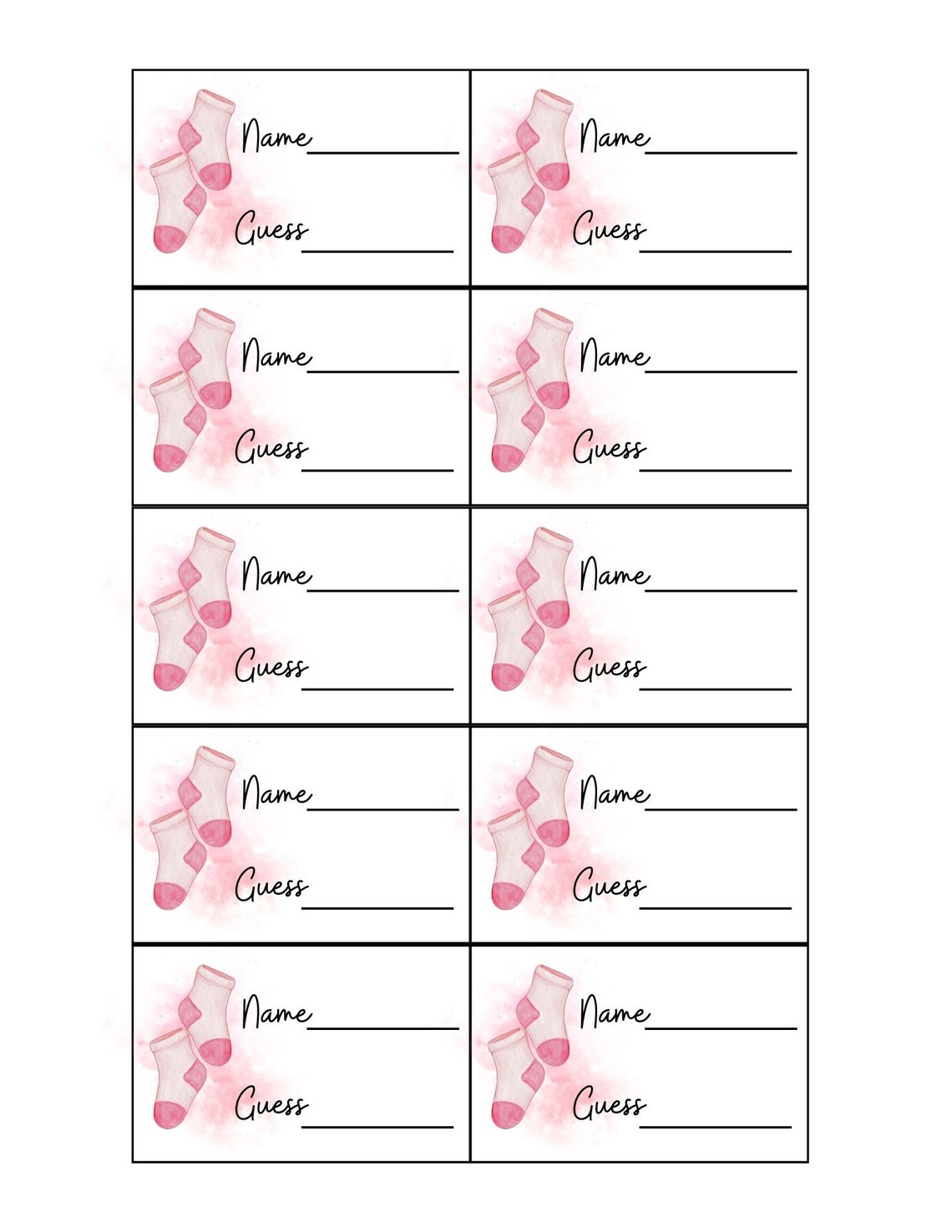 Baby Shower Guessing Game Printable Baby Girl Party Jar Game Guess How ...