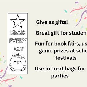 Kids Squishmallow Printable Coloring Bookmarks Set of 4 Cute - Etsy