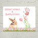Kids Easter Bunny Handprint Craft Activity Printable Easter Craft Card ...