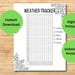 Daily Weather Tracker Chart Printable | New Year Weather Graph Weekly ...