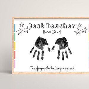 Teacher Appreciation Printable Handprint Craft Activity, End of Year ...