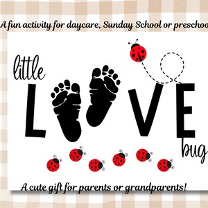 Valentine's Day Handprint Kids Craft Printable, Love Bug Parent Gift ...