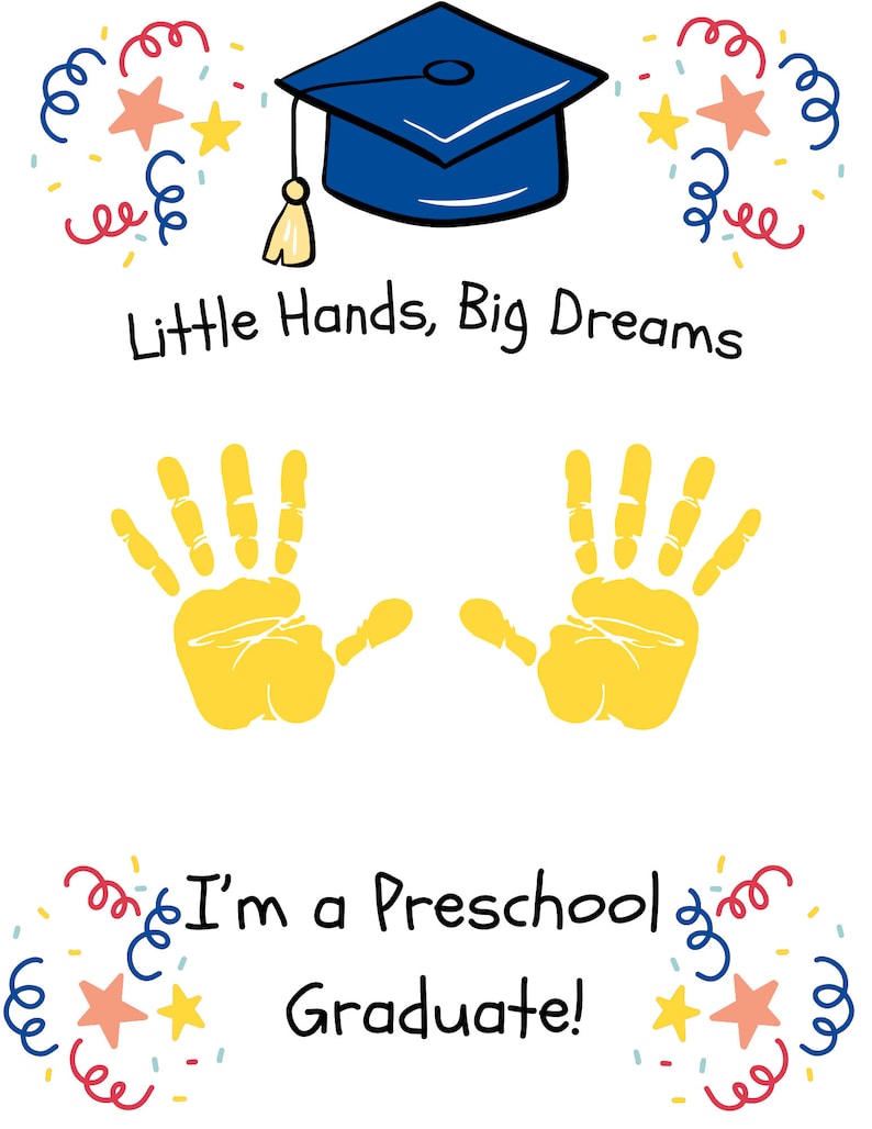 Preschool Graduation Handprint Craft Teacher Resource or Homeschool ...