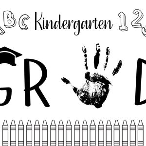 Kids Kindergarten Graduation Handprint Craft Teacher Resource or ...
