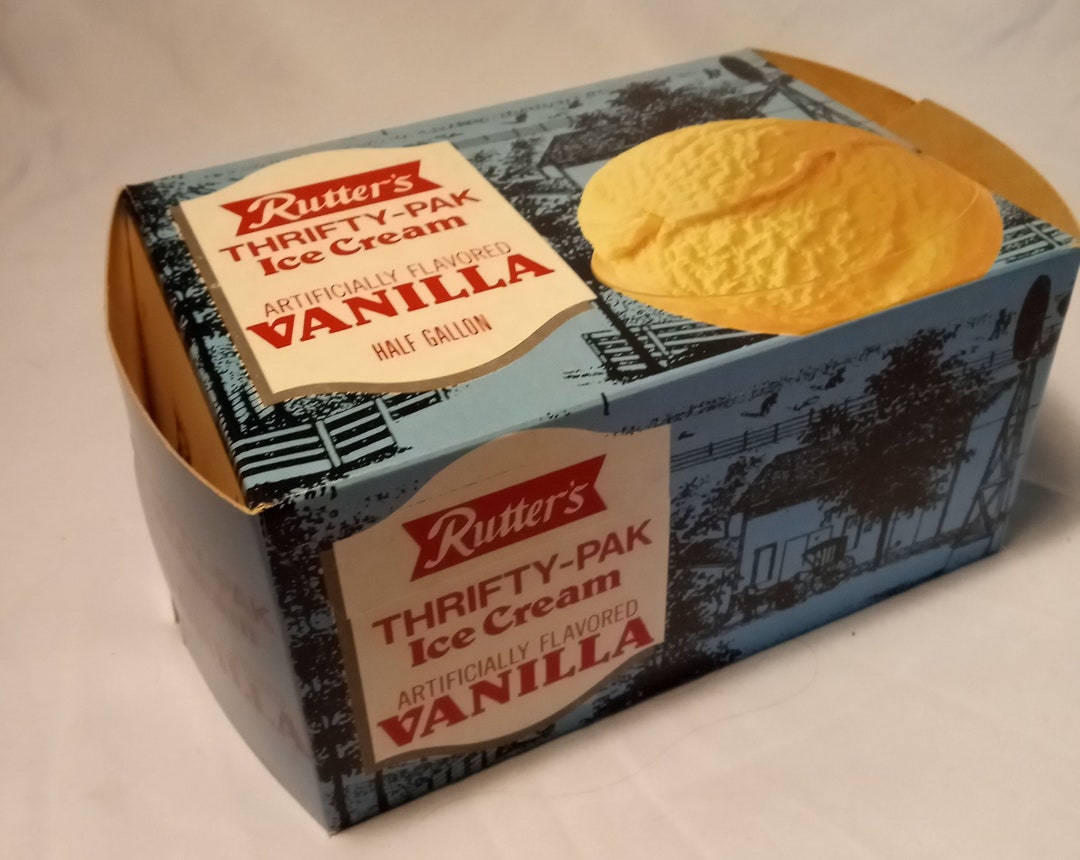 Vintage Rutter's Vanilla Ice Cream Thrifty-pak Box - Etsy