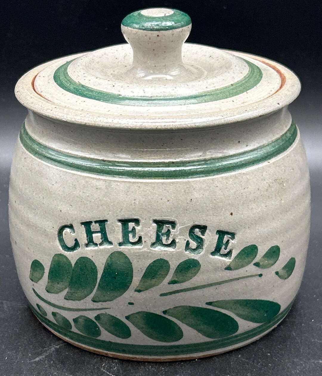 Glazed Stoneware Cheese Crock - Etsy