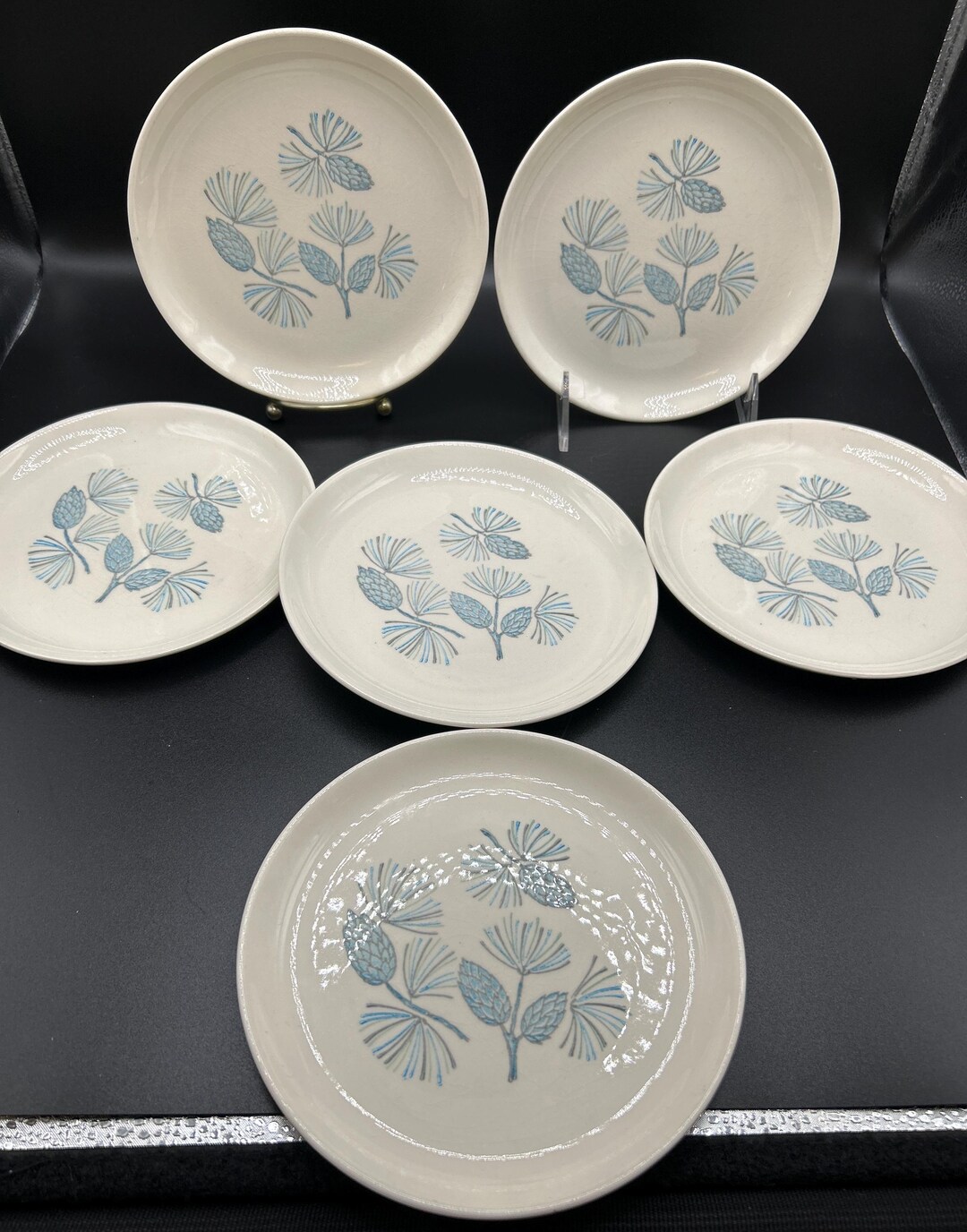 6 Marcrest Blue Spruce 6 1/4” Plates - Etsy