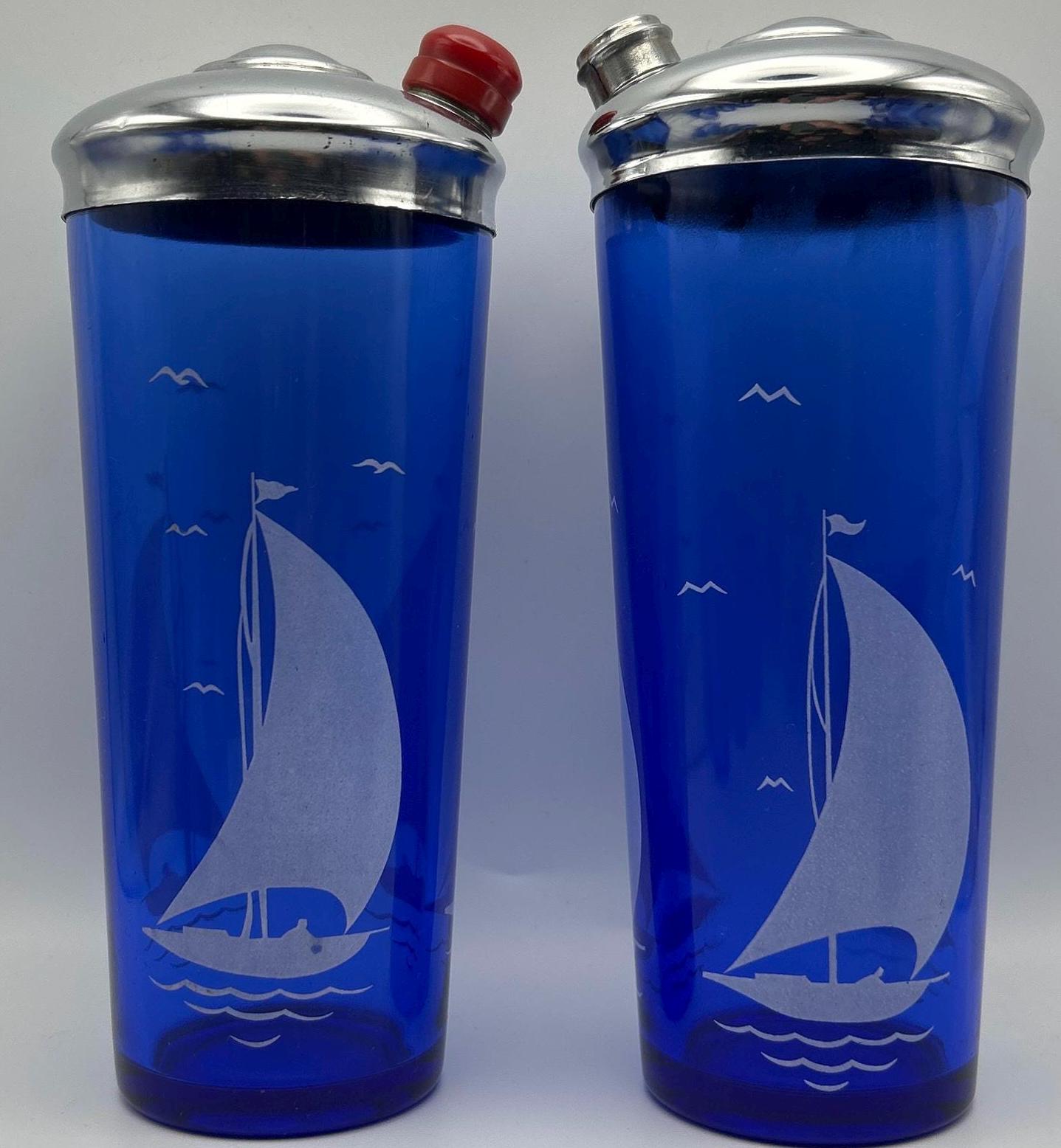 Cobalt Blue Sailboat Aka Ships Glassware - Etsy
