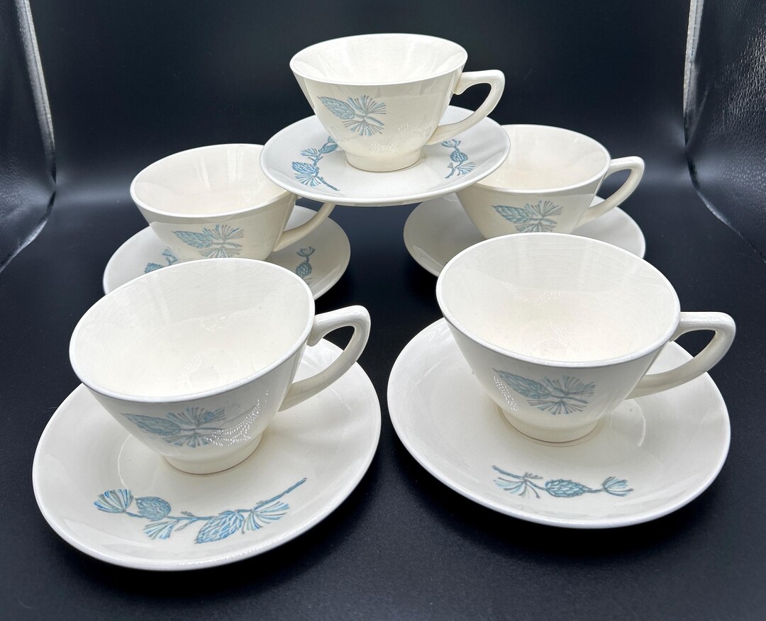 Marcrest Blue Spruce Cup & Saucer - Etsy