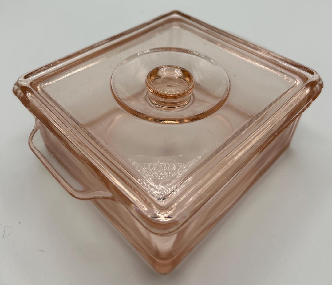 Pink Hazel Atlas Refrigerator Dish With Cover - Etsy