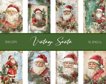 Vintage Christmas Sheet Music Digital Paper Pack – Holiday Backgrounds ...