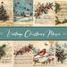Vintage Christmas Sheet Music Digital Paper Pack – Holiday Backgrounds ...