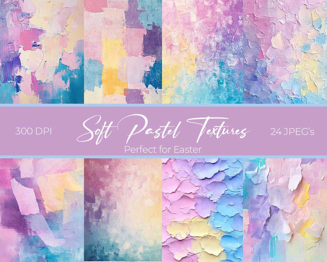 Soft Pastel Textures Digital Paper Pack – Backgrounds for Scrapbooking ...
