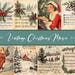 Vintage Christmas Sheet Music Digital Paper Pack – Holiday Backgrounds ...