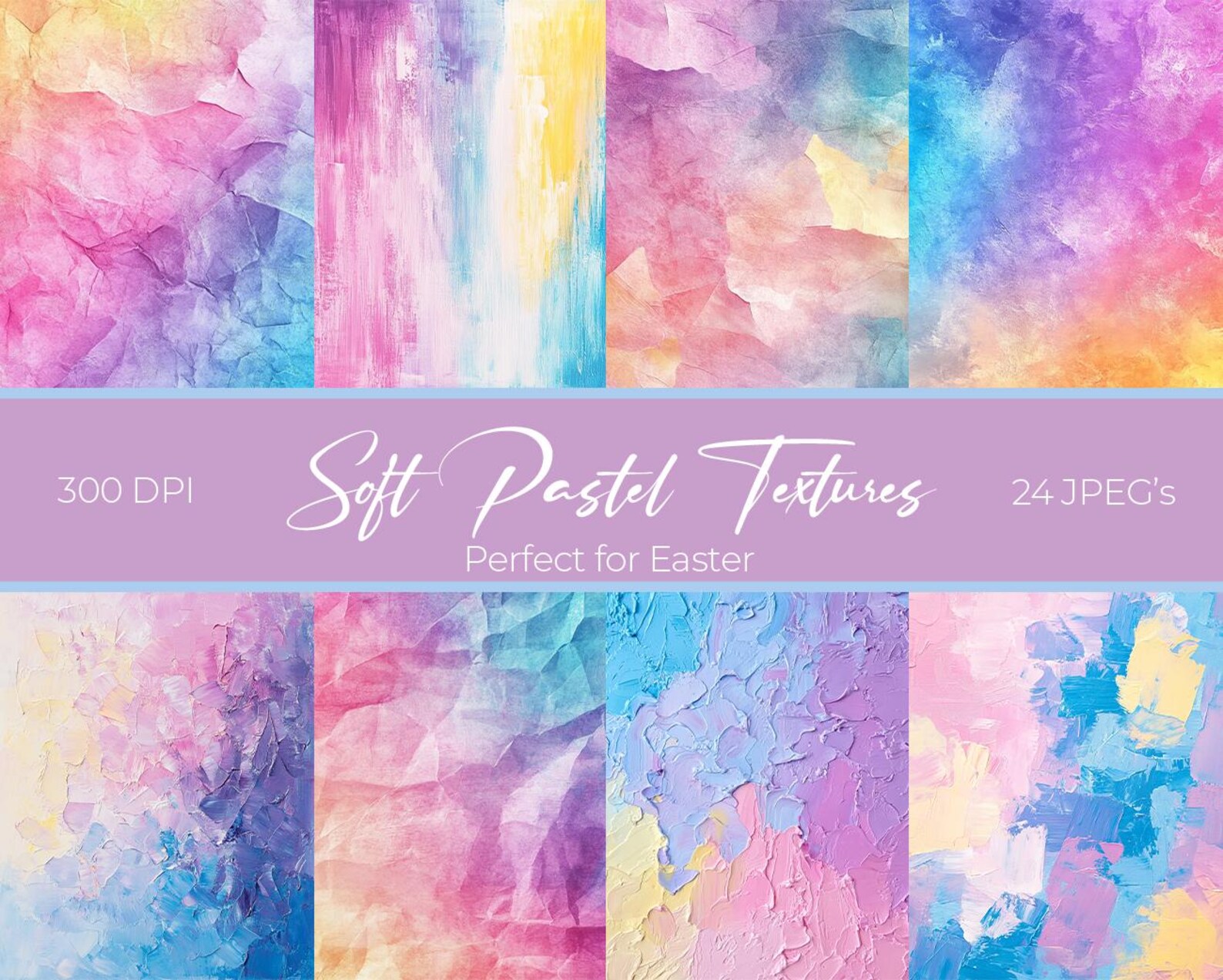 Soft Pastel Textures Digital Paper Pack – Backgrounds for Scrapbooking ...