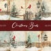 Vintage Christmas Birds Digital Paper Pack – Holiday Backgrounds for ...