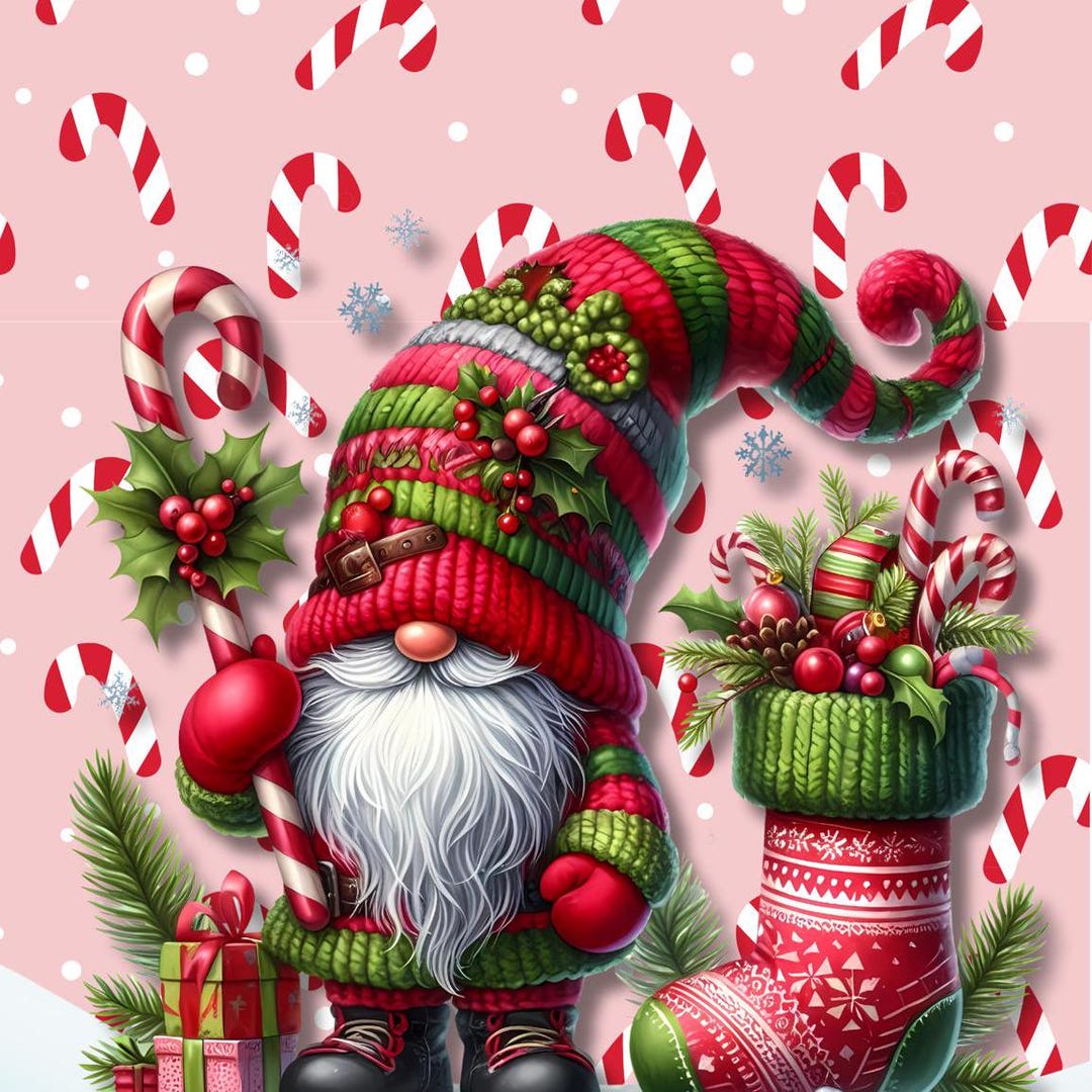 Printable Gnome Christmas Bookmarks PNG File Perfect Stocking Stuffers ...