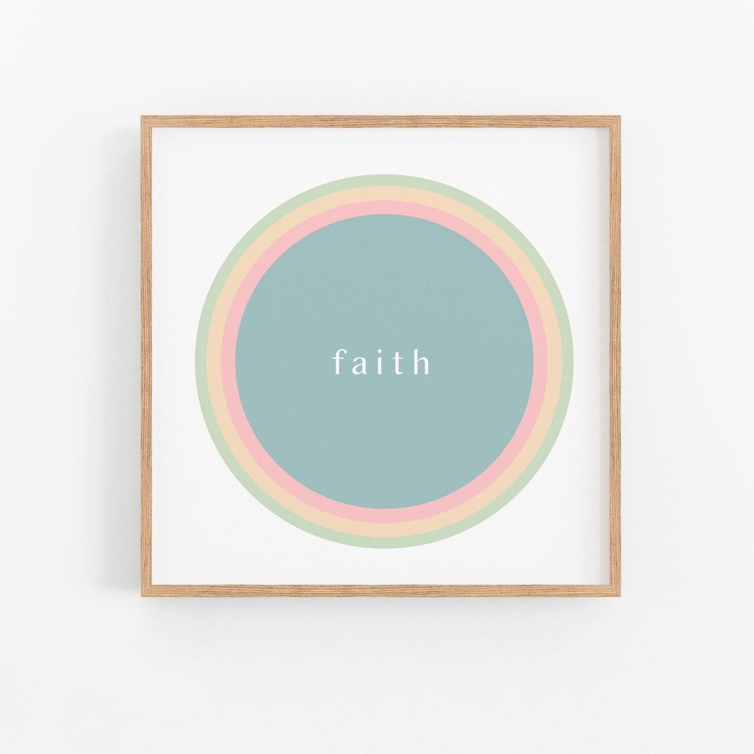 Faith PRINTABLE Art Print | Pretty Modern Have Faith Poster Office ...