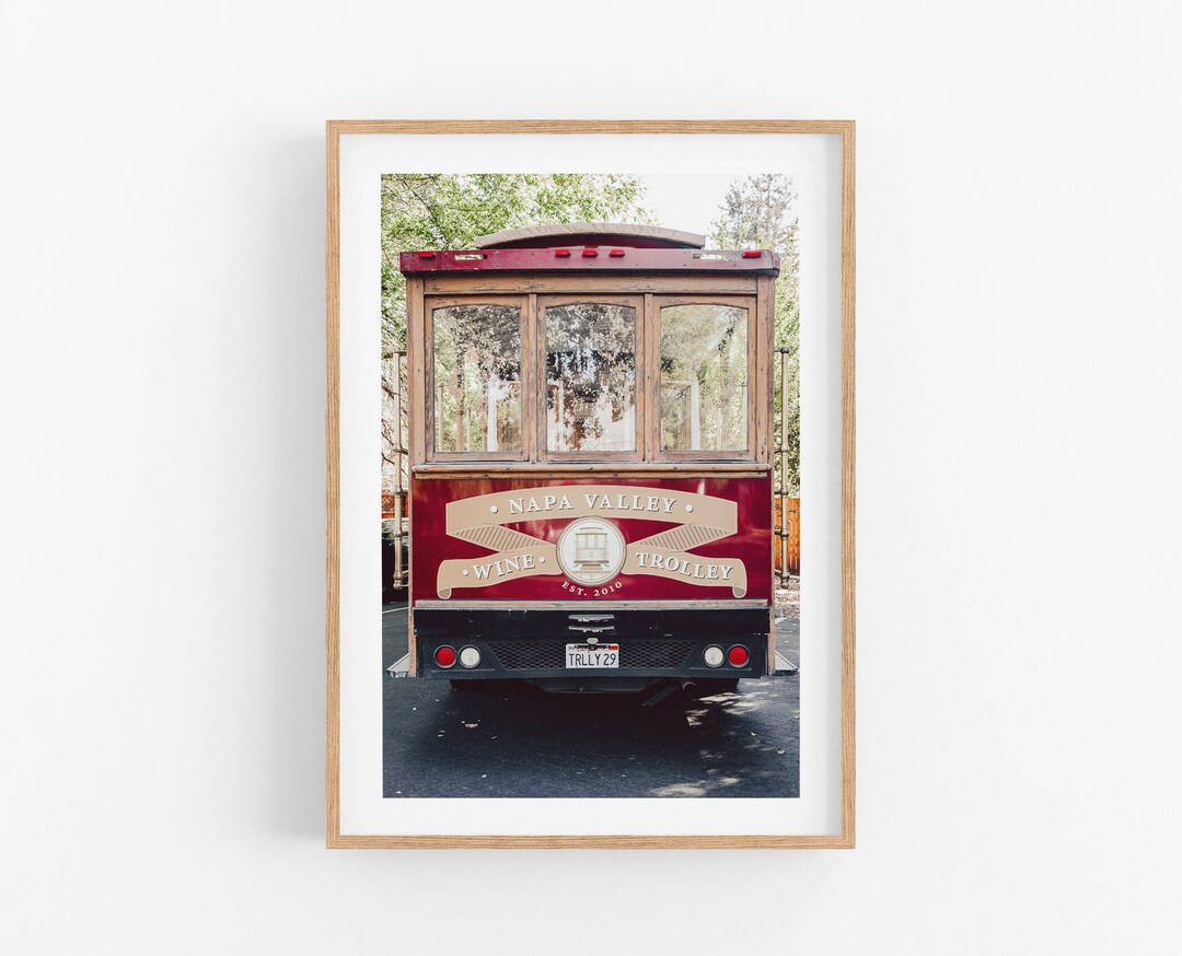Napa Valley Wine Trolley Photography Print, Framed Vineyard Art ...