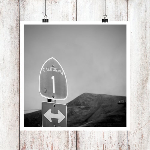 Highway 1 Road Sign Pacific Coast Printable Wall Art - Etsy