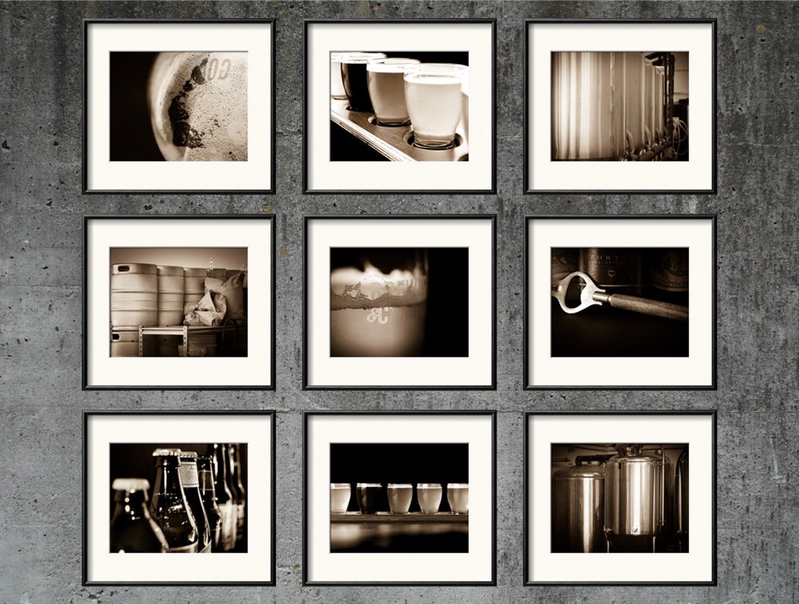 Craft Beer Photography Print Set, Beer Photo Set Brewery Gallery Wall ...