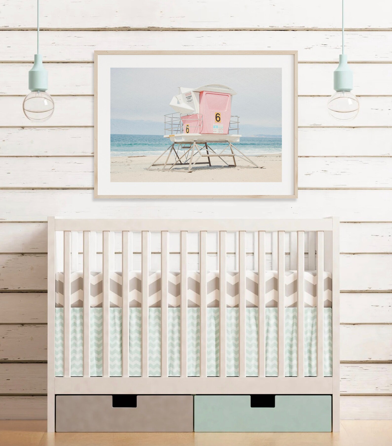 Pink Lifeguard Tower Art Print San Diego Beach Photography - Etsy