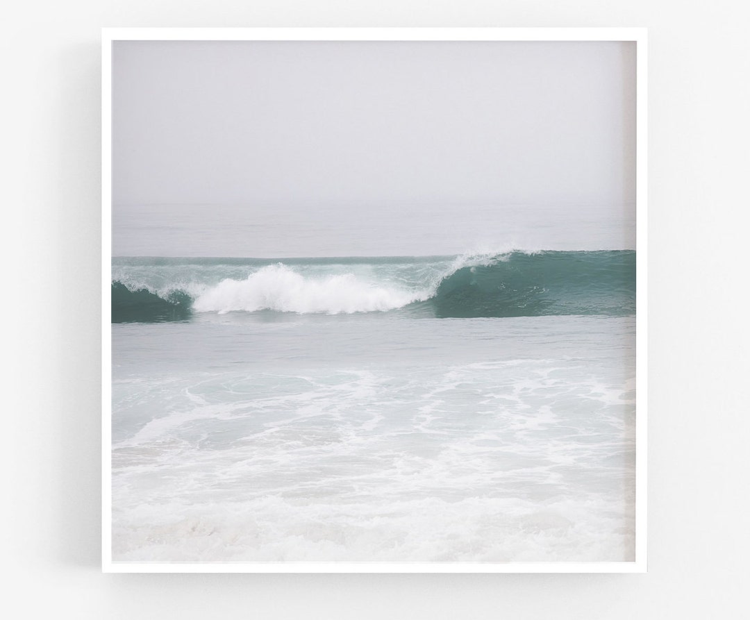 Wave Photography, Ocean Print, Soft Beach Photography California Surf ...