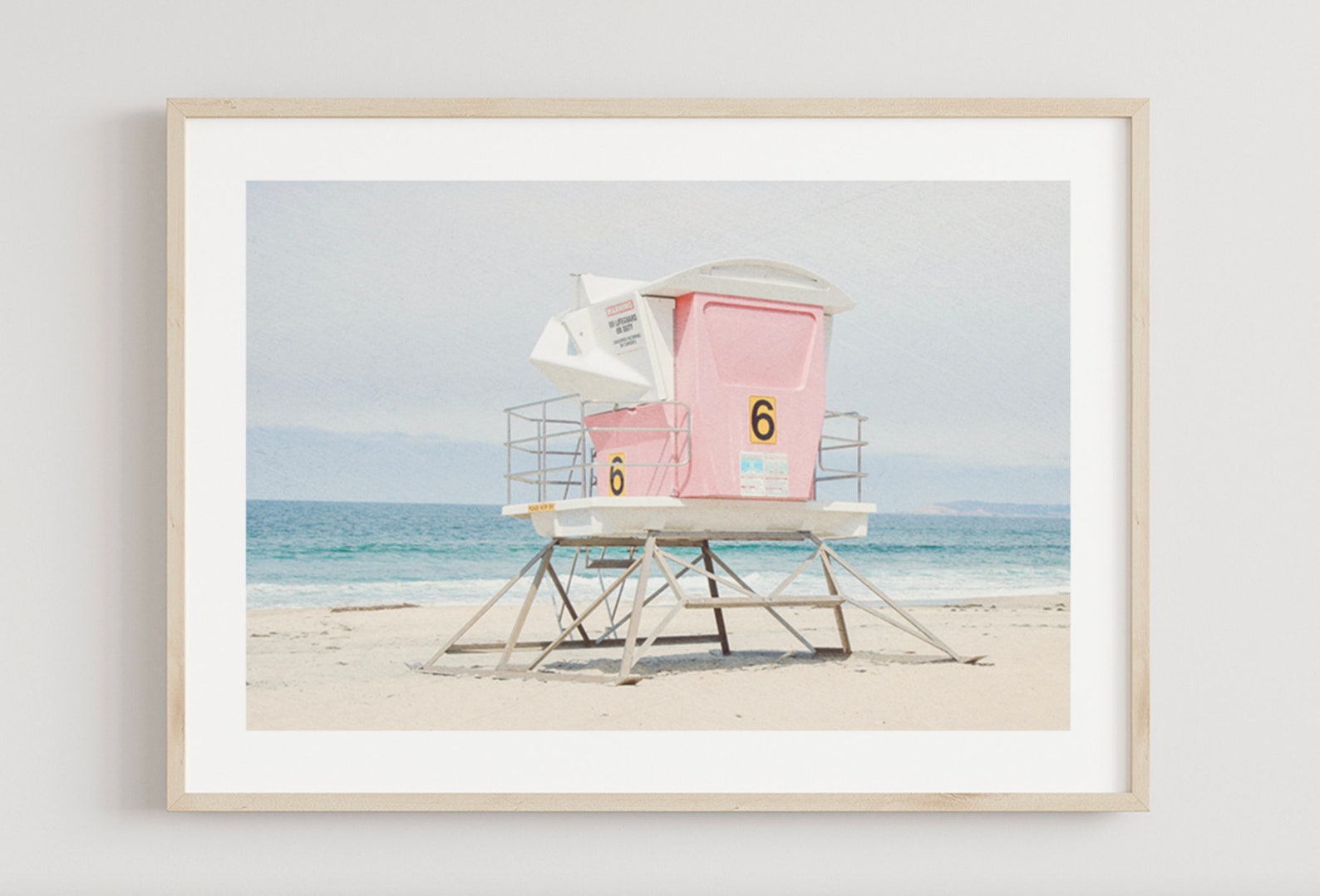 Pink Lifeguard Tower Art Print San Diego Beach Photography - Etsy