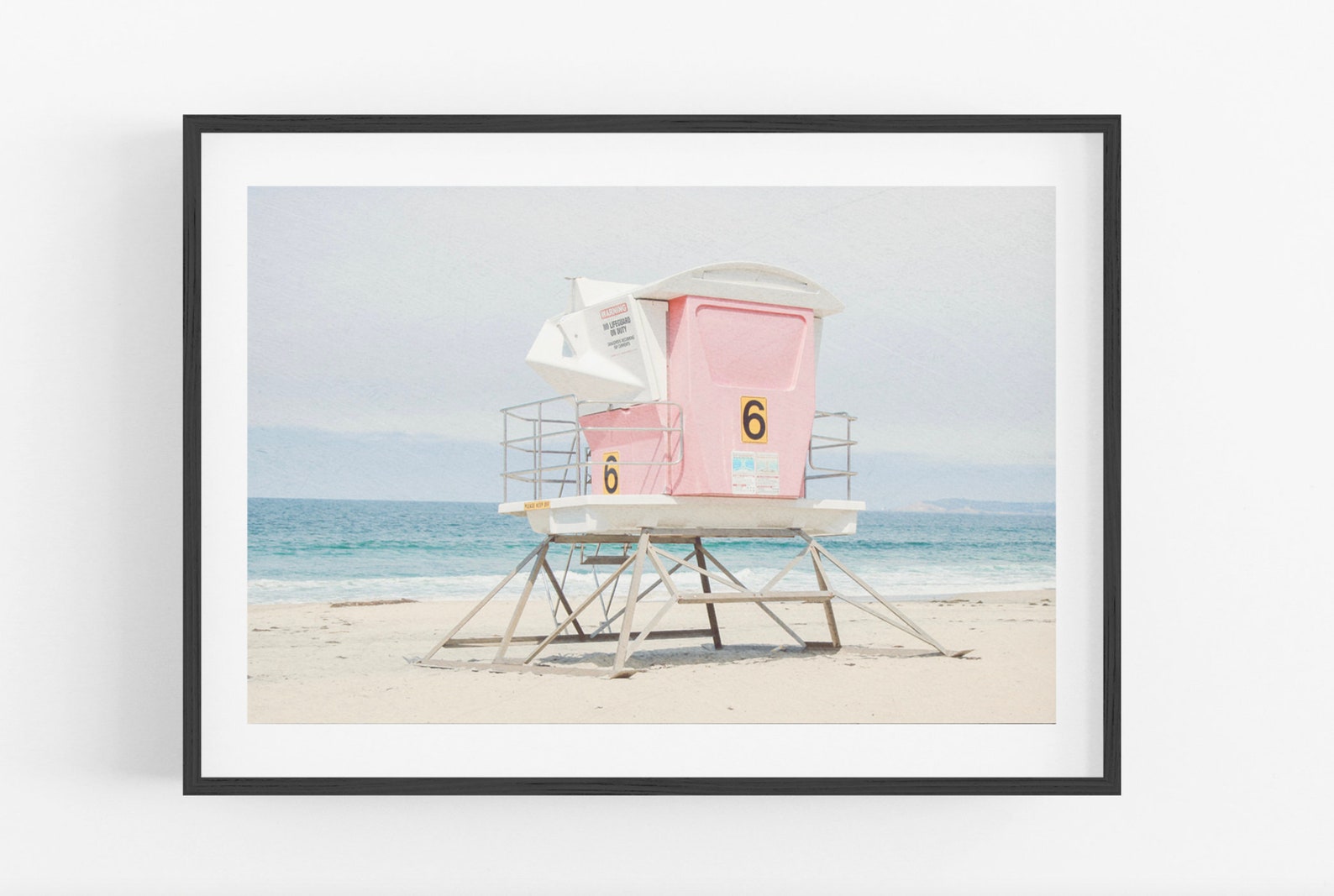 Pink Lifeguard Tower Art Print San Diego Beach Photography - Etsy