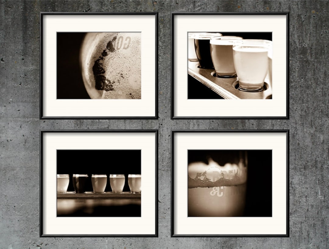Beer Photography, Craft Beer Print Set Brewery Gallery Wall Art Beer ...