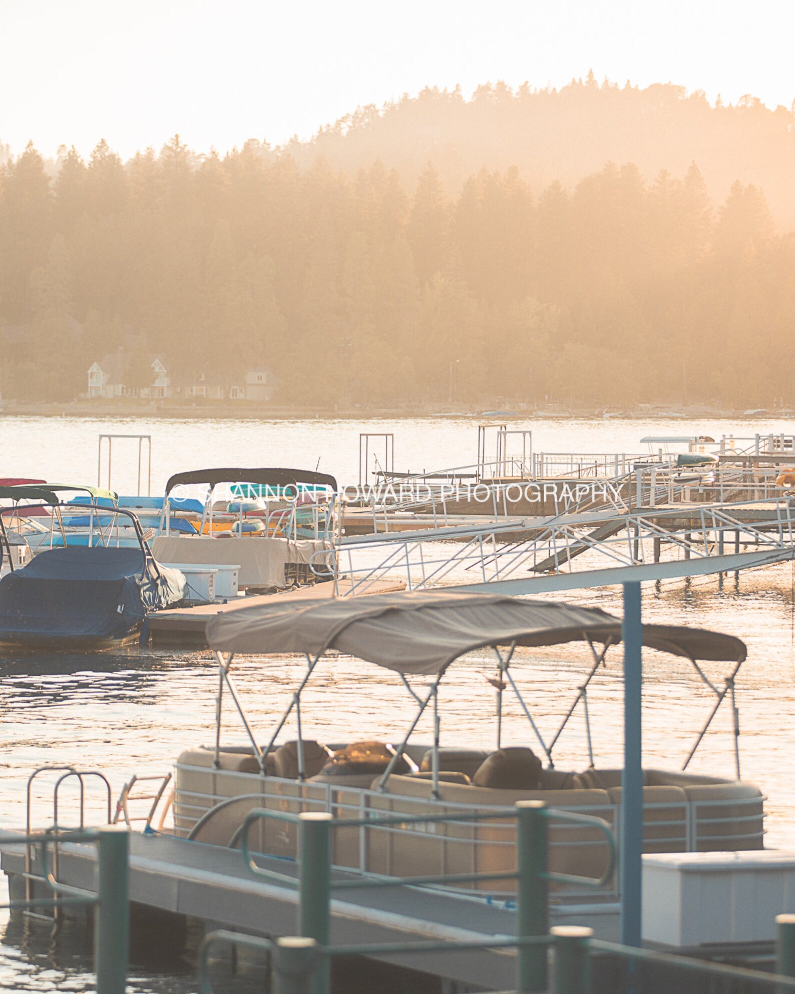 Lake Arrowhead Photography Print, Pontoon Boat Dock Lake Print Big Bear ...