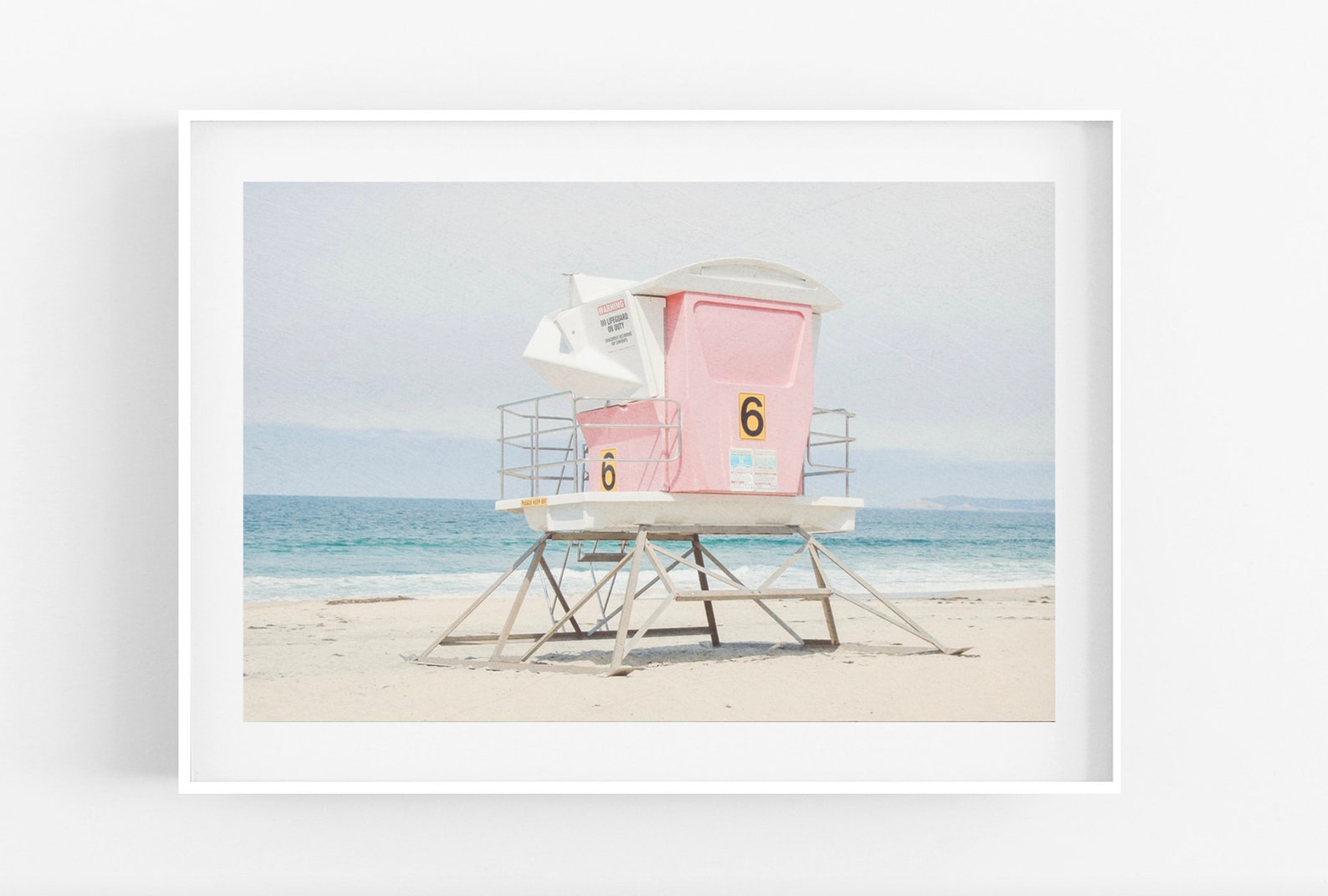Pink Lifeguard Tower Art Print San Diego Beach Photography - Etsy