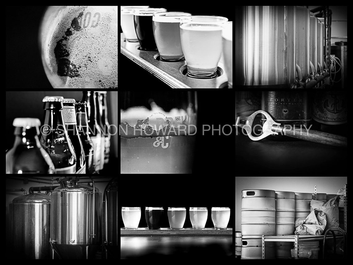 Craft Beer Photography Print Set, Beer Photo Set Brewery Gallery Wall ...