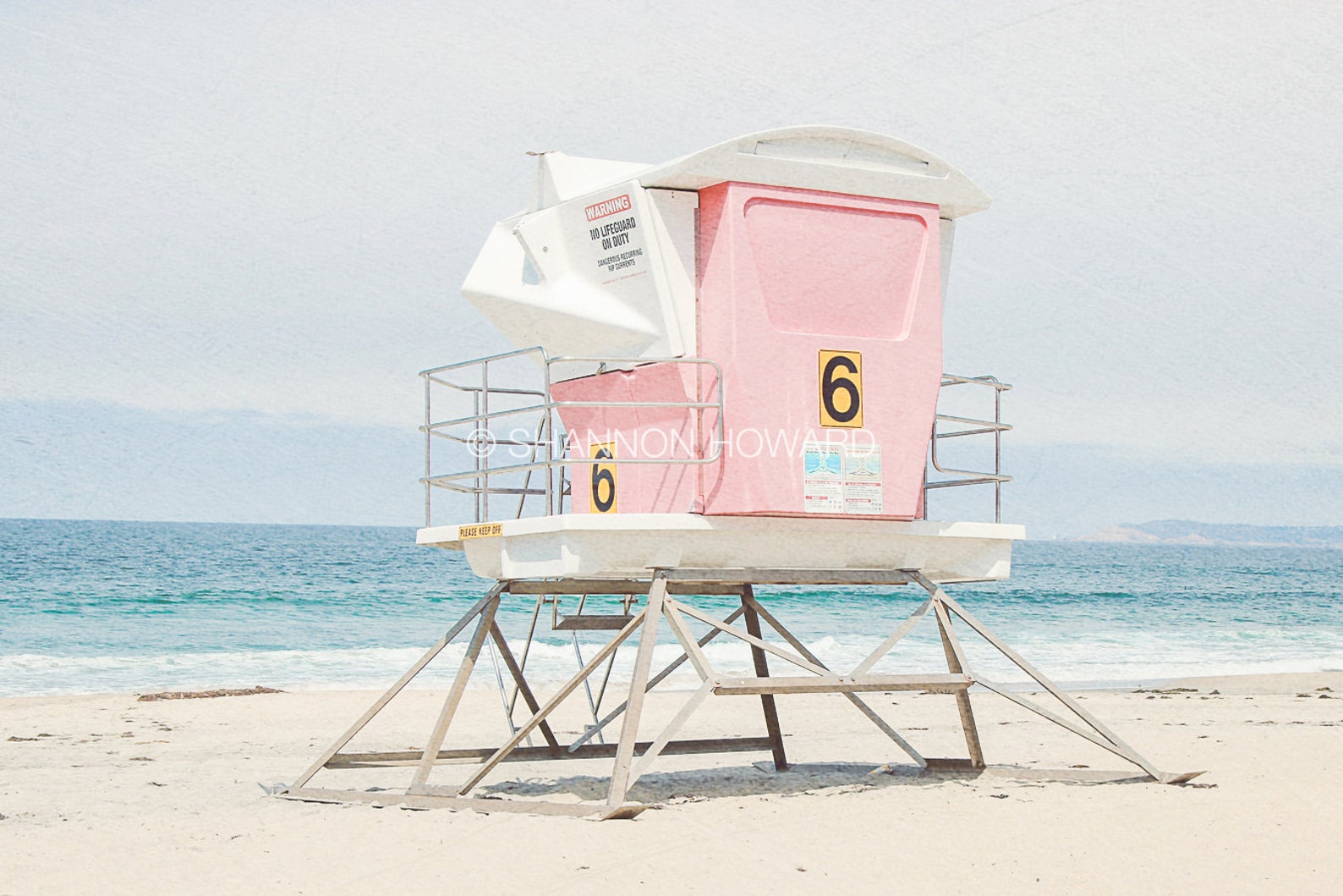 Pink Lifeguard Tower Art Print San Diego Beach Photography - Etsy
