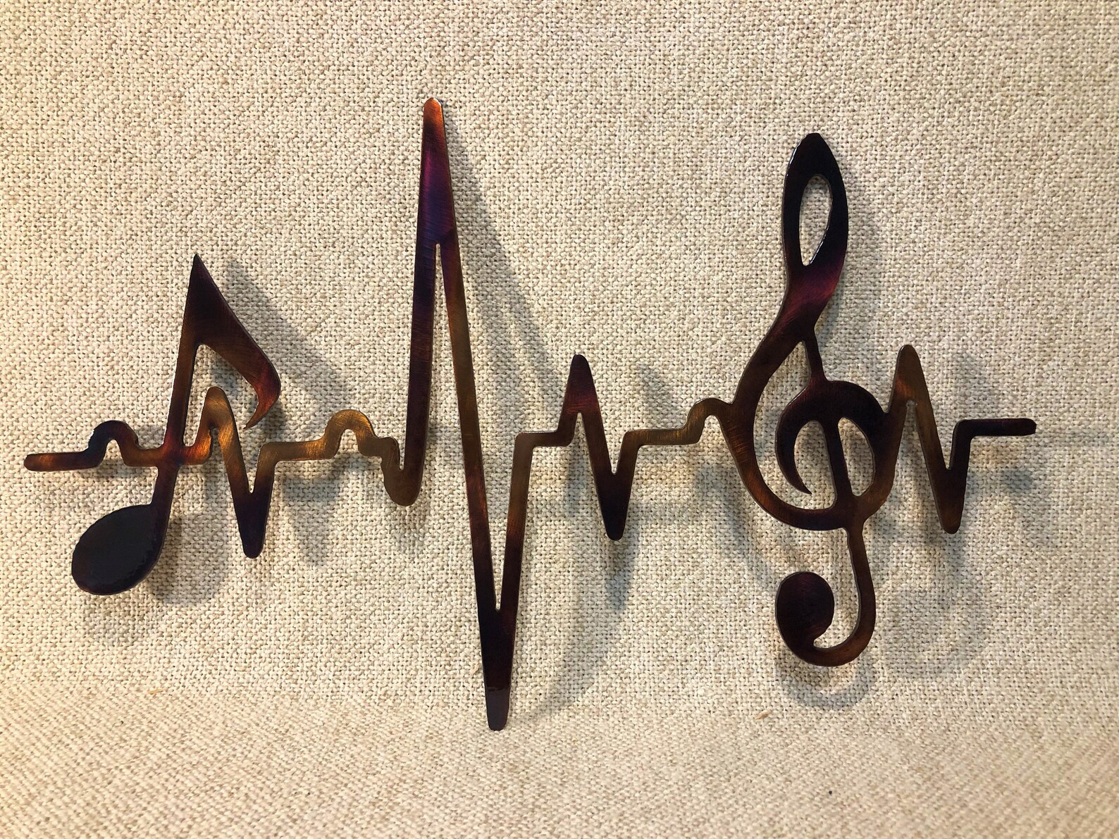 EKG Line Music Notes Treble Clef Heartbeat Sinus Rhythm Indoor - Etsy