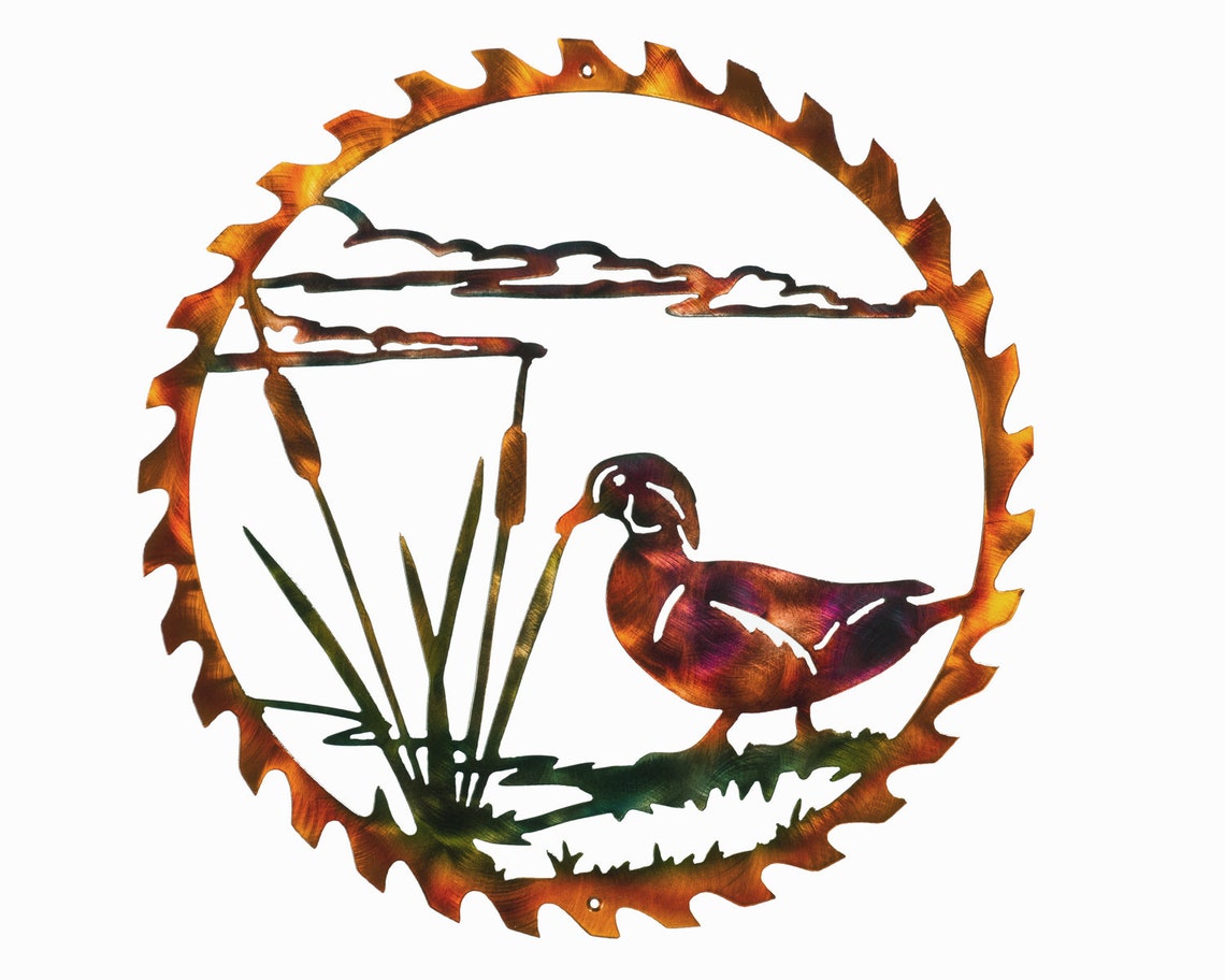 Wood Duck In Sawblade Plasma Cut Wildlife Indoor Or Outdoor | Etsy
