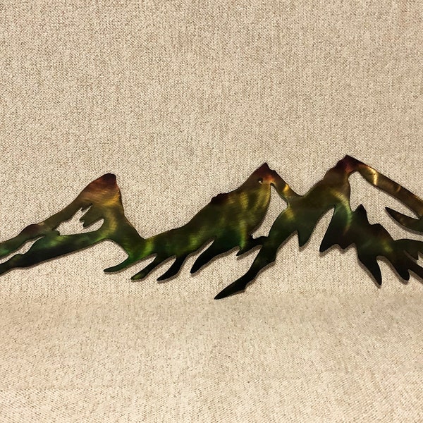 Metal Mountain Wall Art - Etsy