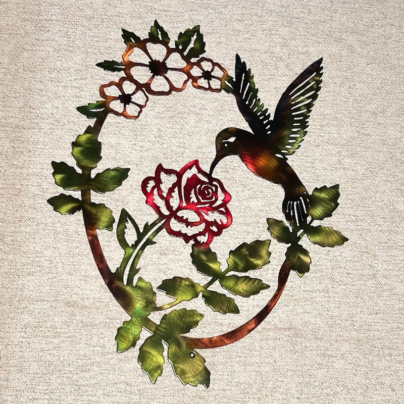 Hummingbird Copper Wall - Etsy