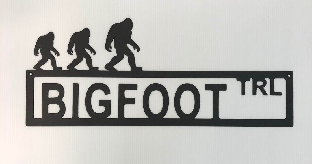 Bigfoot Trail Street Sign Indoor or Outdoor Sasquatch Metal Wall Art - Etsy