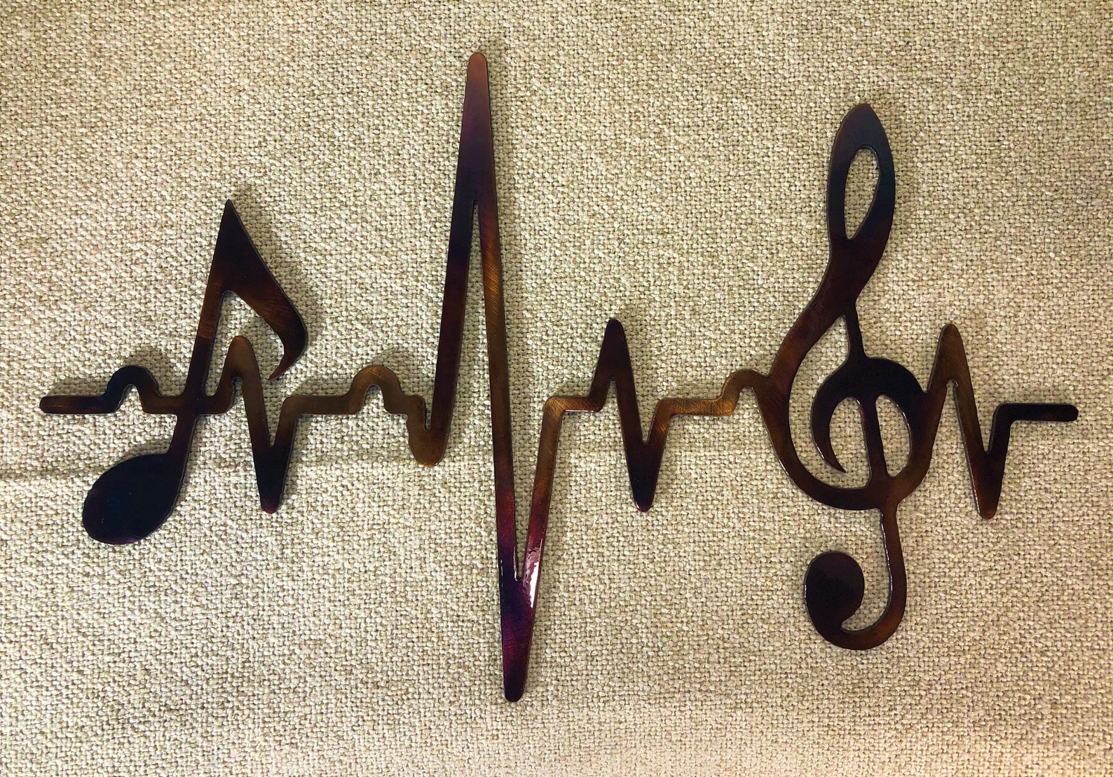 EKG Line Music Notes Treble Clef Heartbeat Sinus Rhythm Indoor - Etsy
