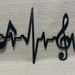 EKG Line Music Notes Treble Clef Heartbeat Sinus Rhythm Indoor Outdoor ...