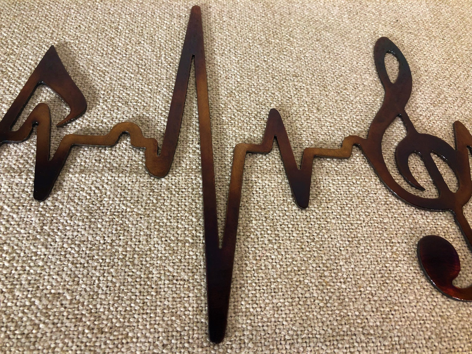 EKG Line Music Notes Treble Clef Heartbeat Sinus Rhythm Indoor - Etsy